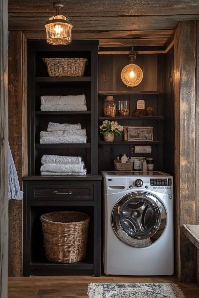 29 Moody Western Gothic Laundry Room Ideas with a Dark and Dramatic ...