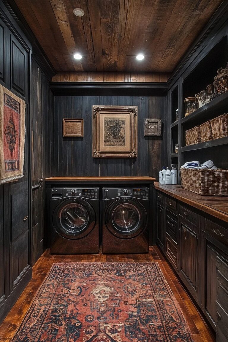 29 Moody Western Gothic Laundry Room Ideas with a Dark and Dramatic Flair -Columbia Artists