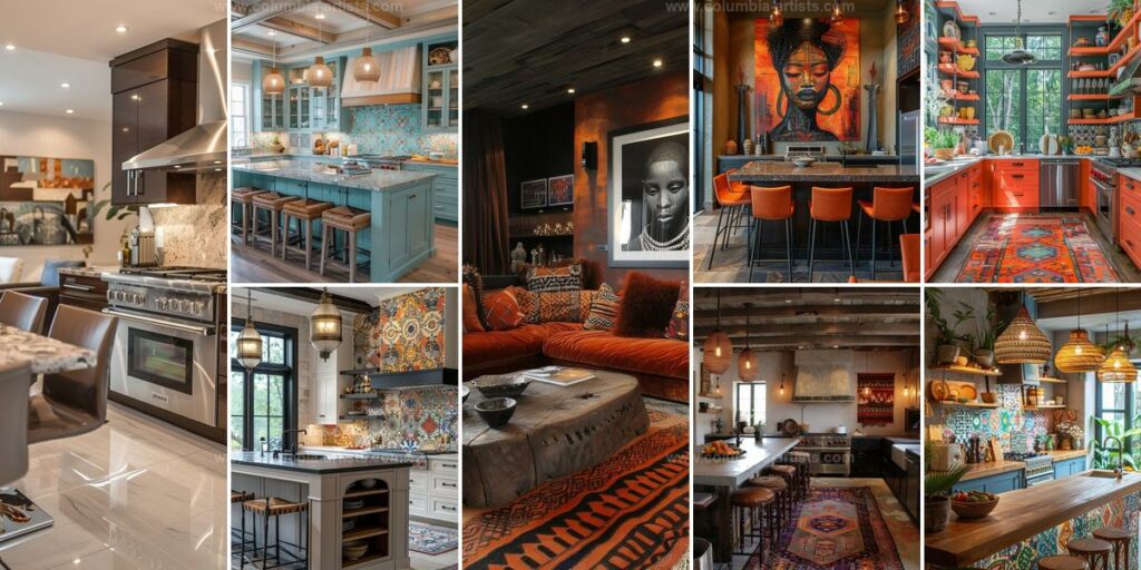 29 Stylish Afrohemian Kitchen Ideas with Rich Textures -Columbia Artists